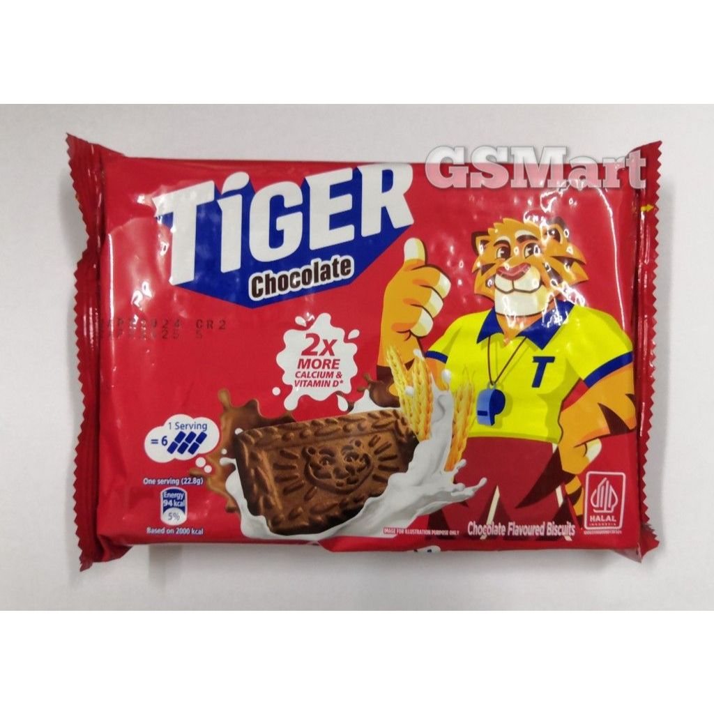 Tiger Chocolate Flavoured Biscuits 144.4g | Shopee Malaysia