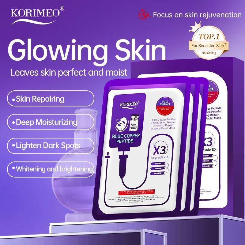 Korimeo 30mlx6pcs Blue Copper Peptide Freeze Dried Powder Facial Mask ...