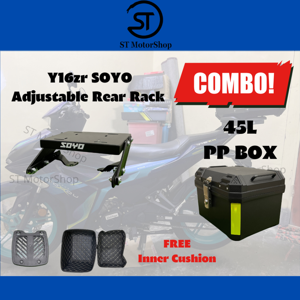 SOYO Y16zr Rack Lipat with Top Box 45l Motorcycle Box Adjustable Rear ...