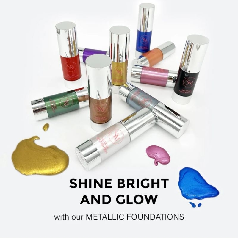 PREORDER Sunset Makeup Colorful Metallic Foundation for Cosplay Party ...