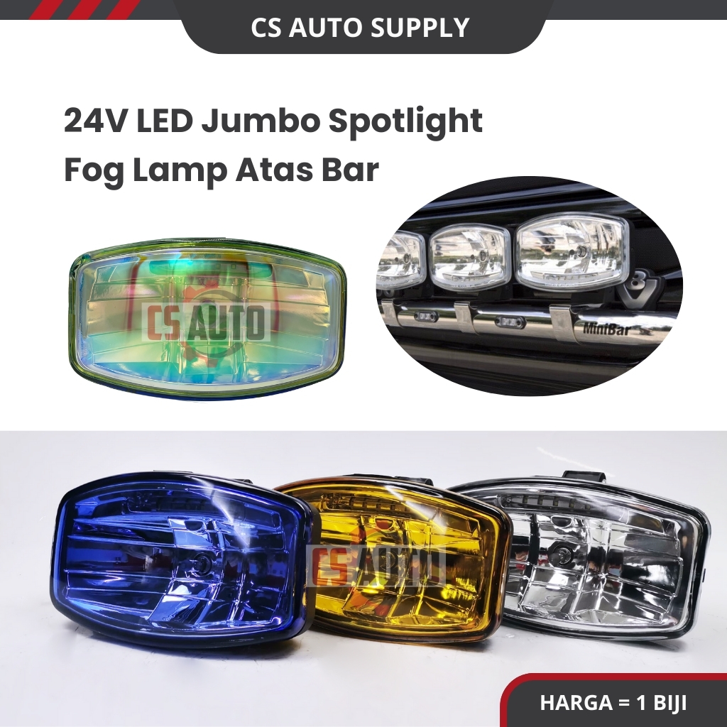 24V Jumbo Spotlight Fog Lamp LED Scania Volvo Kelsa Roof Light Lampu ...