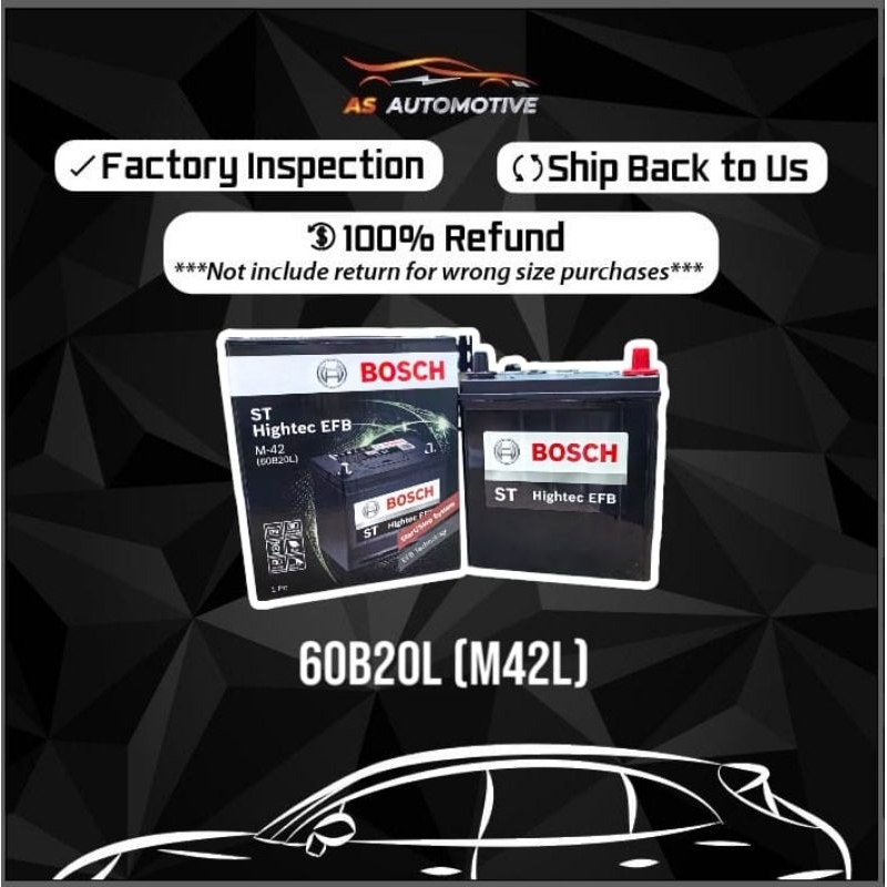 M-42 | 60B20L Battery BOSCH Car Battery - High Spec For Start Stop Vehicle Car Battery Myvi Eco ...