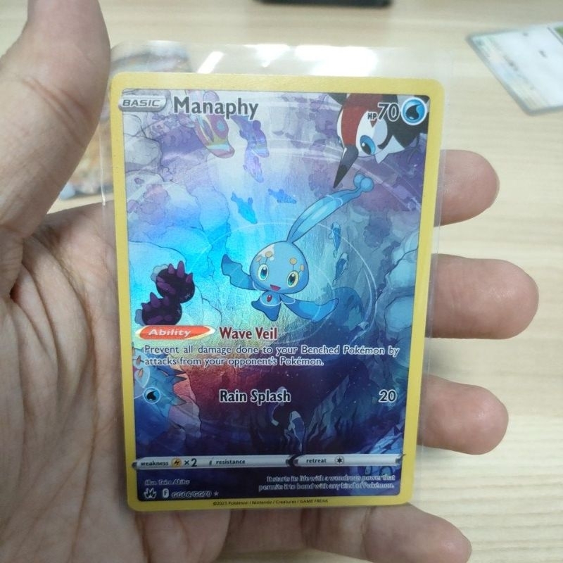 Manaphy GG06/GG70 Full Art Rare Wave Veil Pokemon Tcg Pokemon Card ...