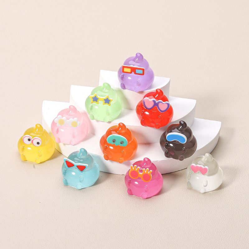 [Malaysia Local Stock]10pcs 3D Luminous Expression Poop / Stool / Resin ...