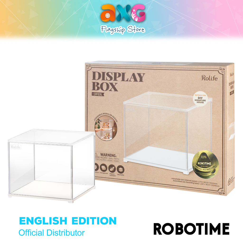 Robotime Rolife Miniature House Display Box (DF03L) 3D Puzzles Crafts ...