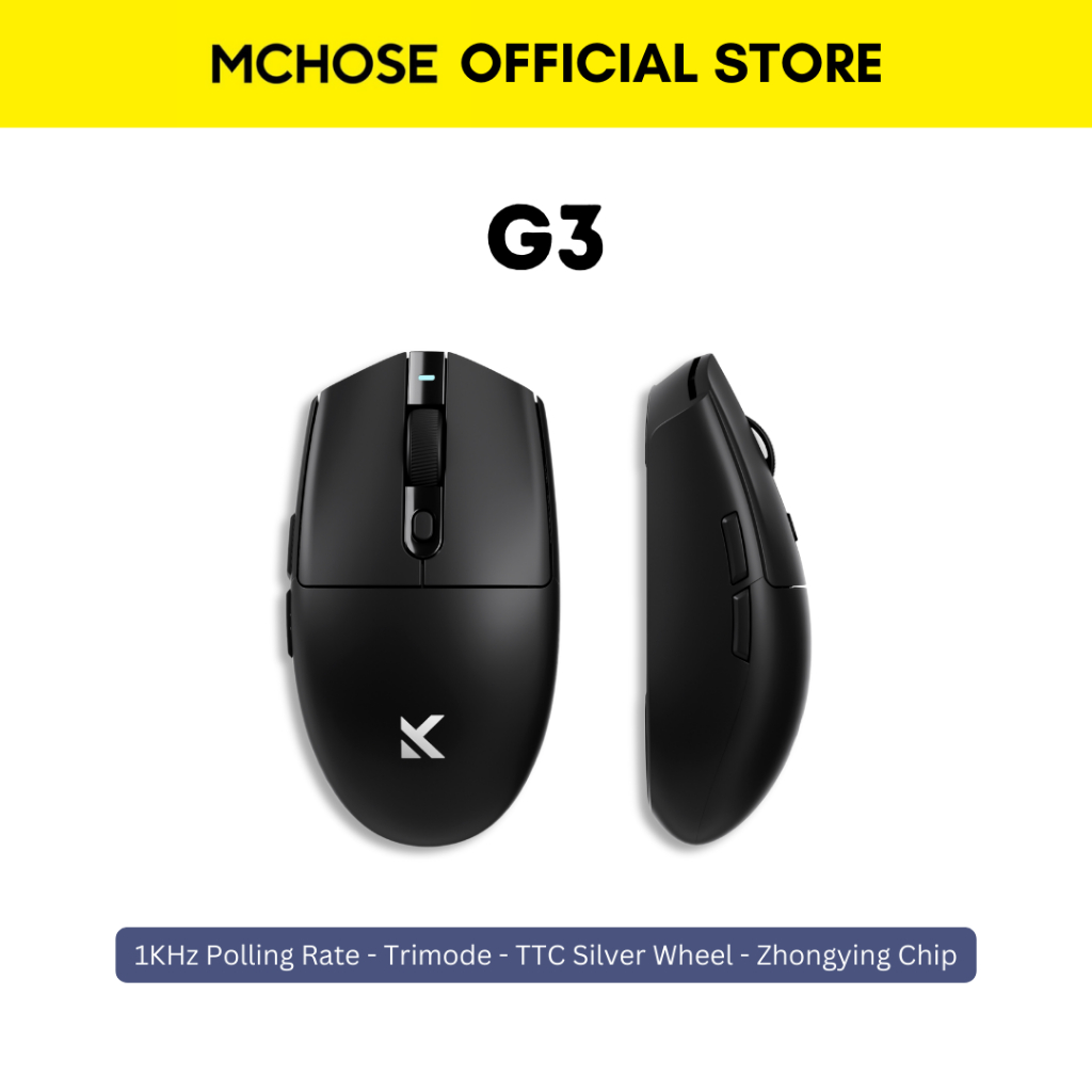 MCHOSE G3 Wireless Mouse 3 Modes Connection/PAW3311/PAW3395/Ultra ...