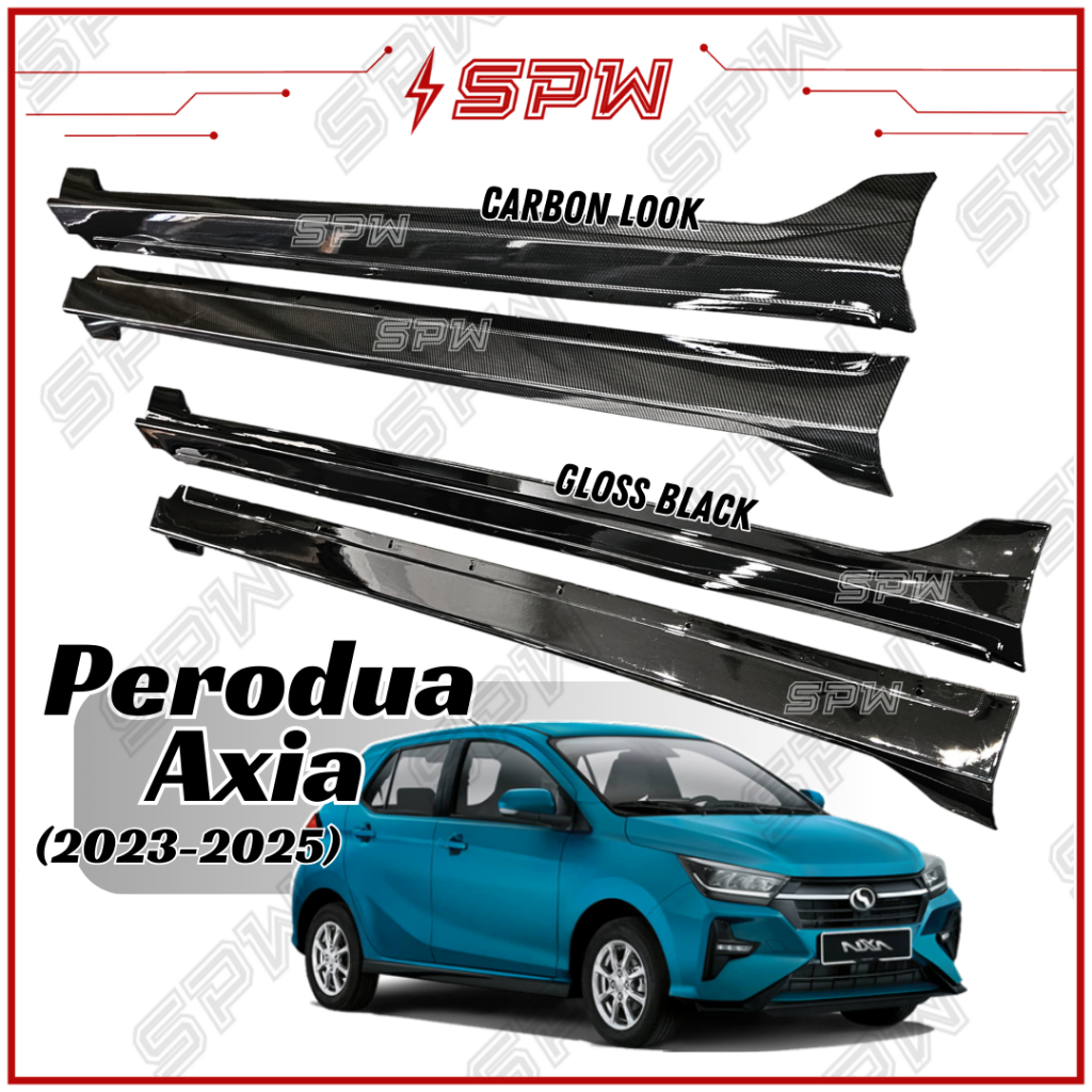 Perodua Axia (2023-2025) GR Side Skirt Diffuser Lip Skirting Lips Paint ...