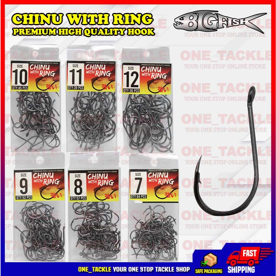 Chinu hook with ring premium high quality hook mata kail bigfish ...