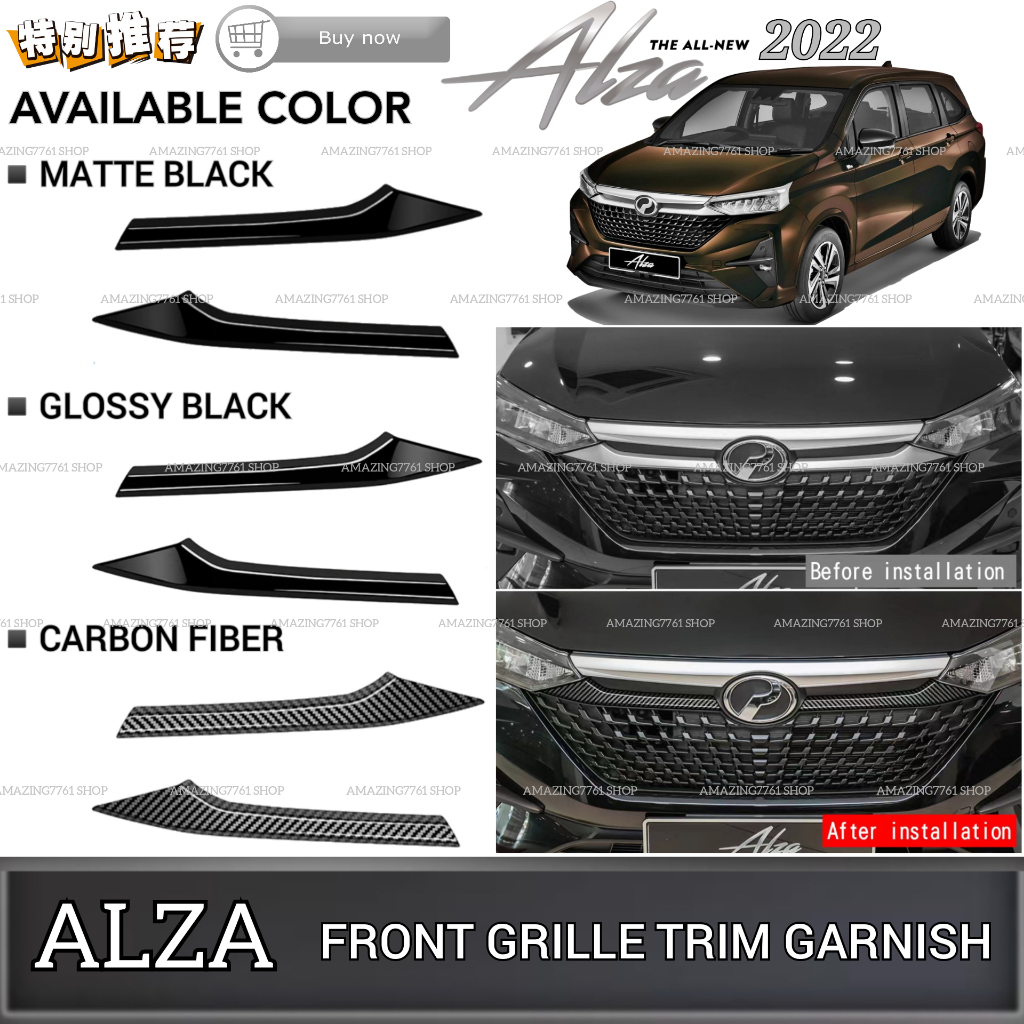 AMAZING PERODUA NEW ALZA 2022-2024 CAR FRONT GRILLE TRIM GARNISH FRONT ...