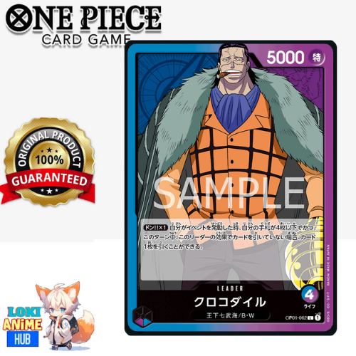 ORIGINAL Cost Crocodile Leader OP01-062 L One Piece Card Game optcg ...