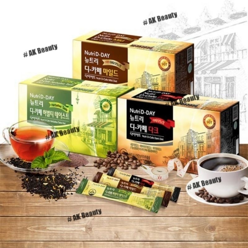 Nutri-D Day Cafe Dark 1.5gX90ea / Mild 3gX90ea / Herbal tea 1.5gX90ea ...