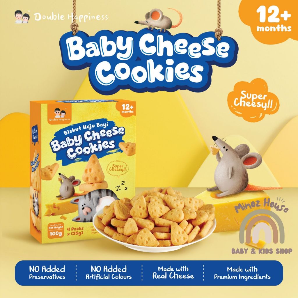 Double Happiness baby cheese cookies / biskut cheese / biskut baby ...