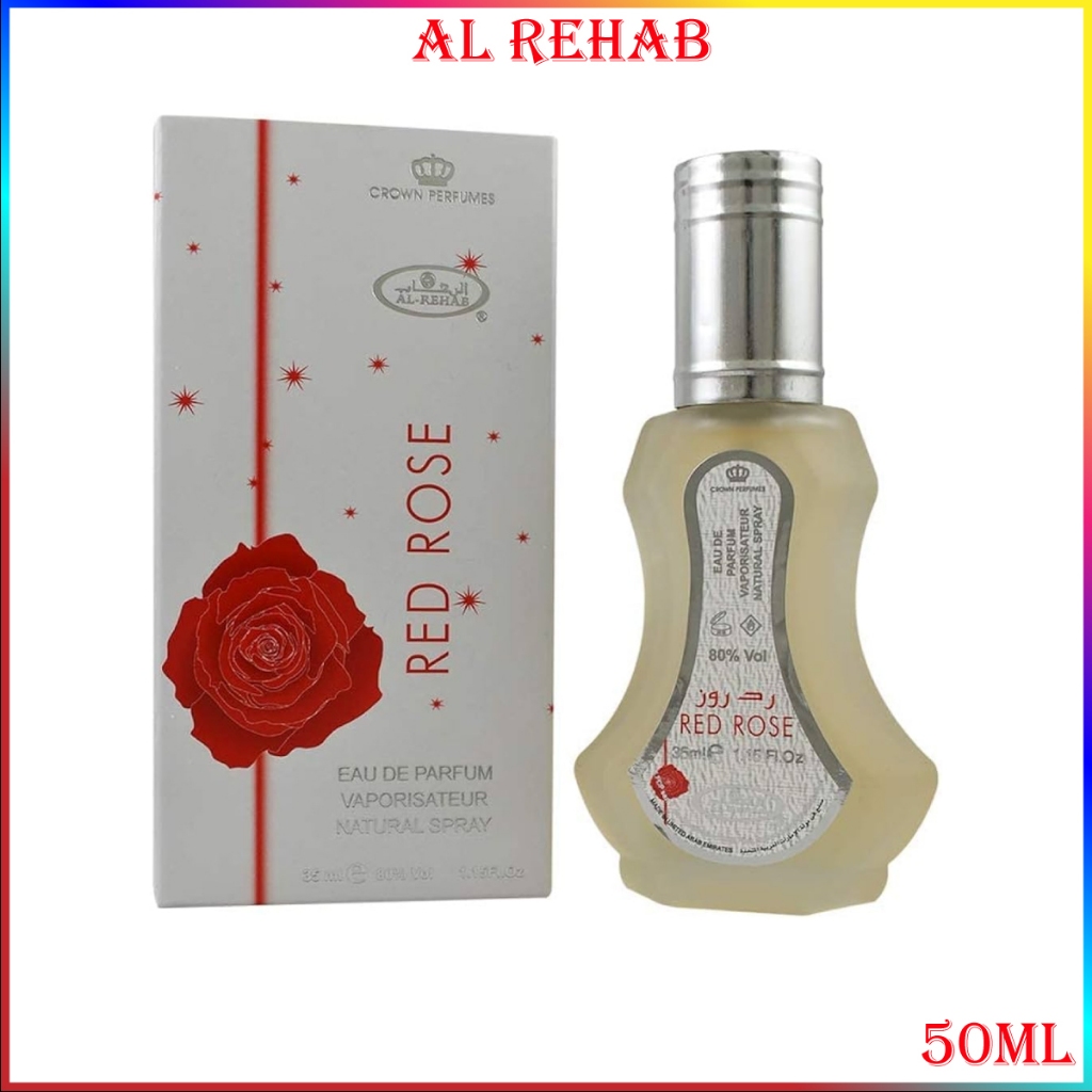 RED ROSE Eau de Perfume 35ml ORIGINAL100% Made in UAE/ AL REHAB Spray ...