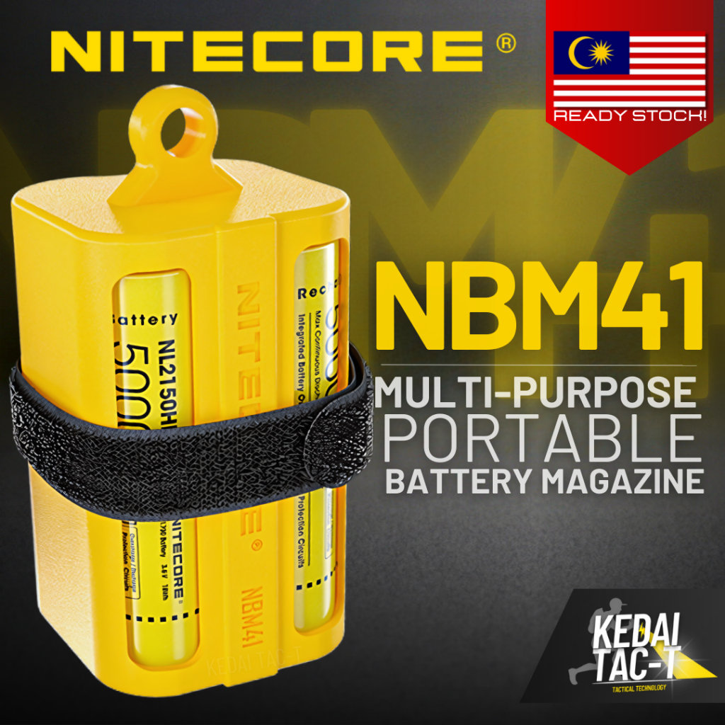NITECORE NBM41 - Multi-Purpose Portable Battery Storage Case (Yellow ...