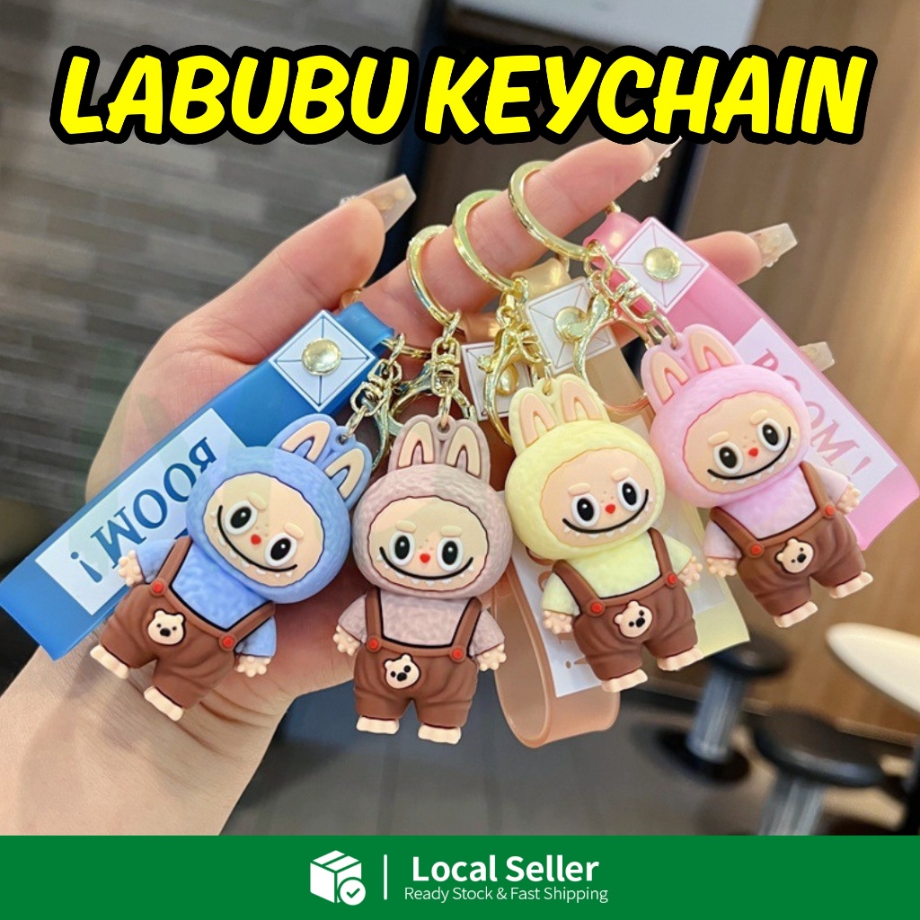 Labubu keychain Car Keyring Labubu Key Holder Cartoon Toy Labubu Gift ...