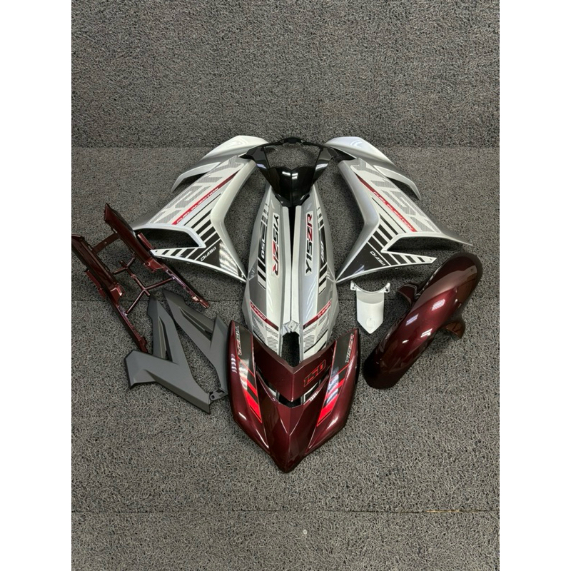 Y15 V2 Body Cover Set HLD Sticker Siap Tampal Maroon Purba | Shopee ...