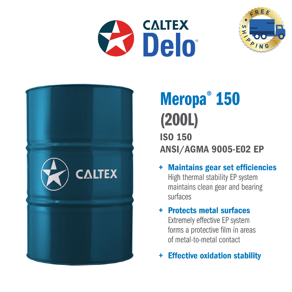 Caltex Meropa 150 Extreme Pressure Industrial Gear Oil (200L) | Shopee ...