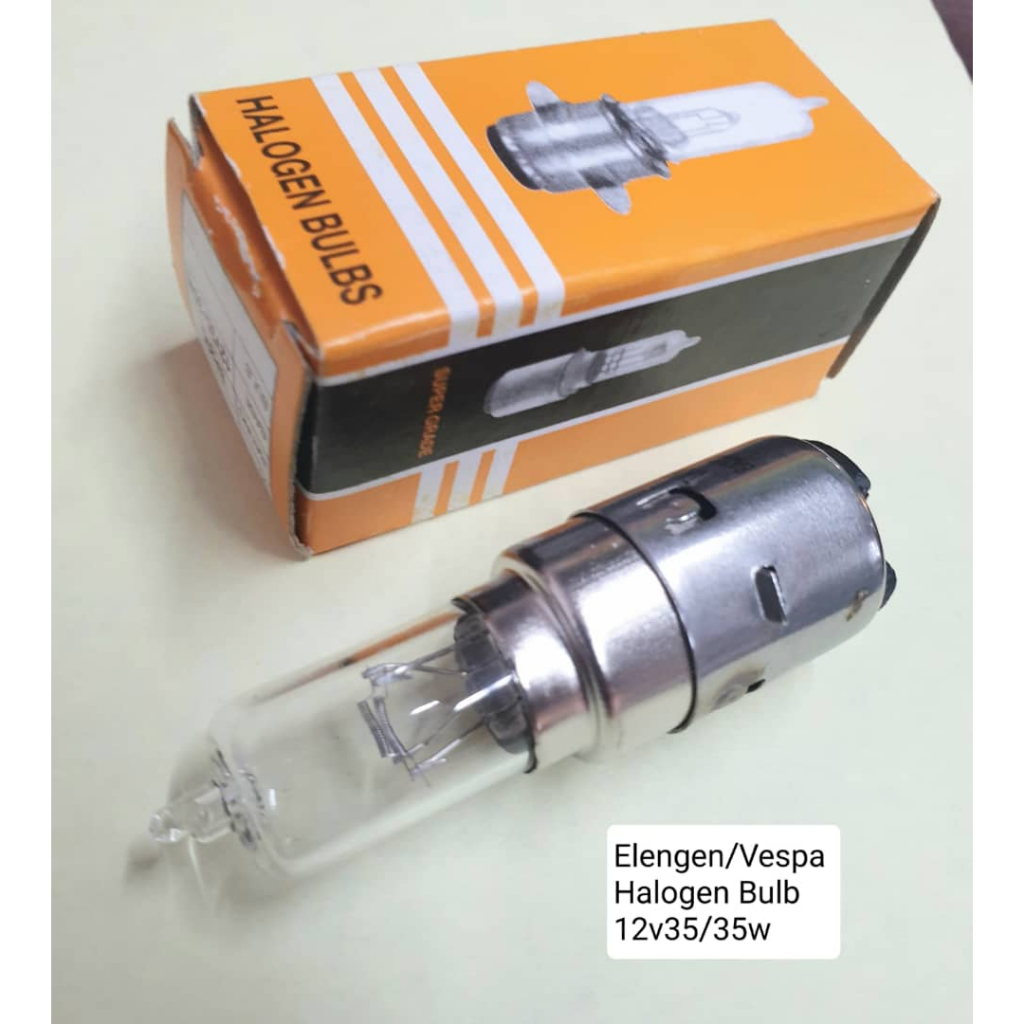 ELEGAN 150/VESPA - HEAD LAMP BULB HALOGEN 12V35/35W (READY STOCK AT ...