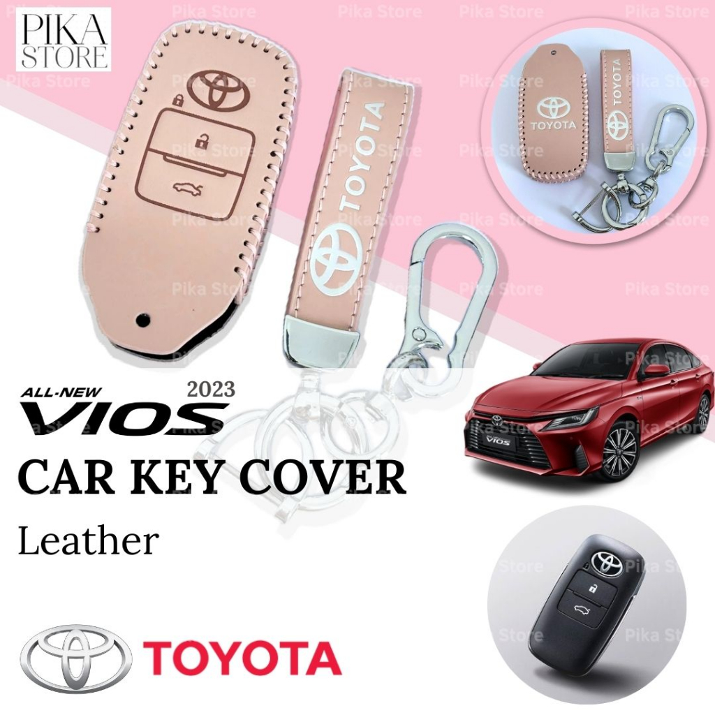 Toyota Vios 2023 Key Cover Pink Leather PU Car Cover Kunci Vios 2023 ...
