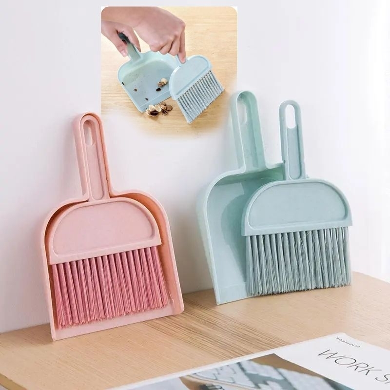 Mini Cleaning Brush Broom Dustpan Set Desktop Cleaning Brush | Shopee ...