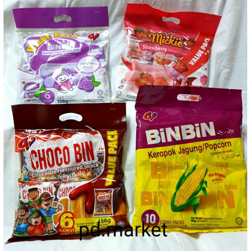 Bin Flavoured Snack(Blueberry/Strawberry/Chocolate) | Shopee Malaysia