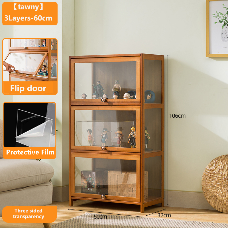 🔥Display Cabinet🔥Transparent Glass Acrylic Showcase Home Storage ...
