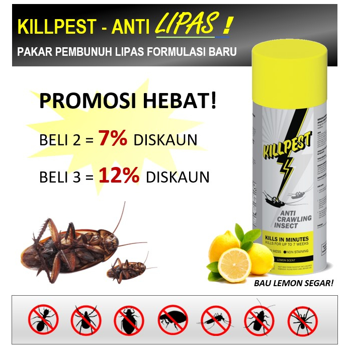 DR FRESH IKILLZZ KILLPEST Pesticide Cockroach Killer Spray Pembunuh ...
