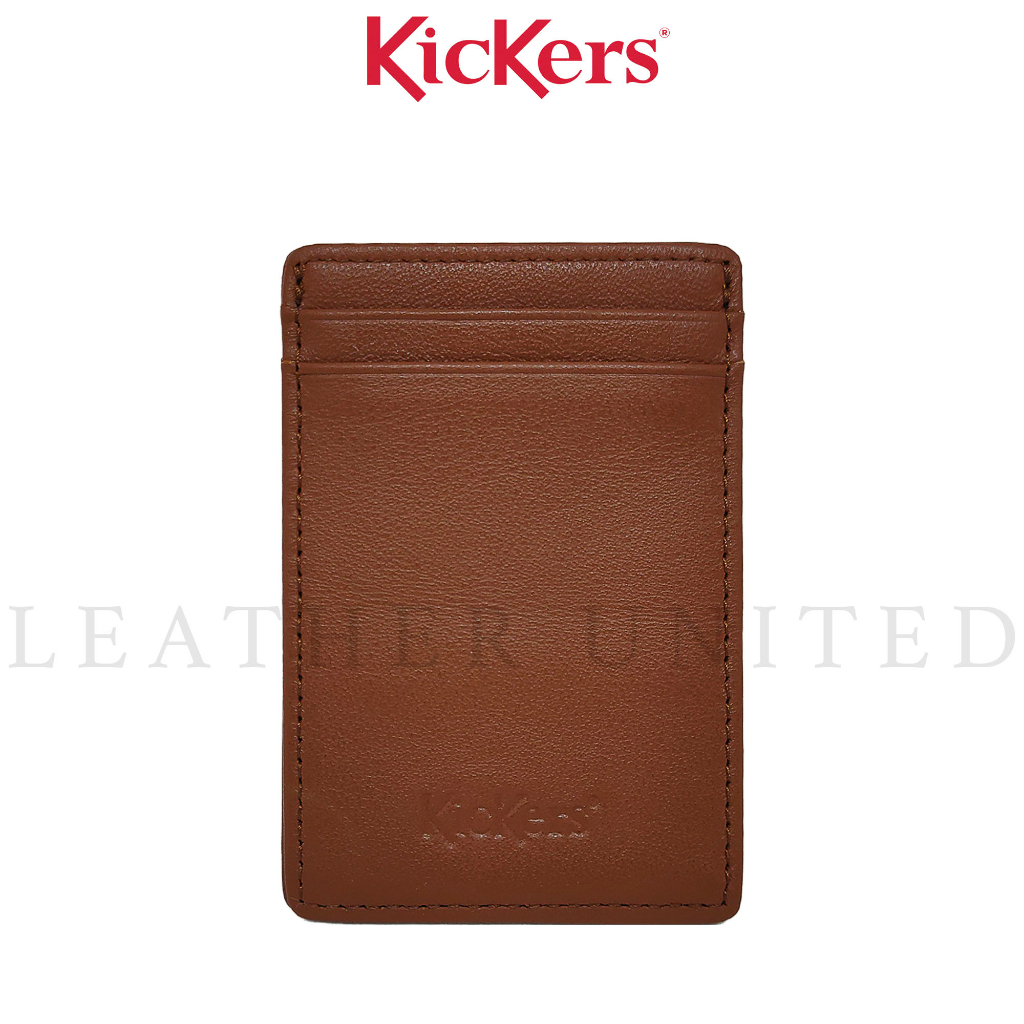 Kickers Genuine Top Grain Leather Single Flip Vertical Card Holder # ...