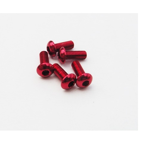 Red Anodised Round Head M3 7075 Aluminium Screw 10pcs | Shopee Malaysia