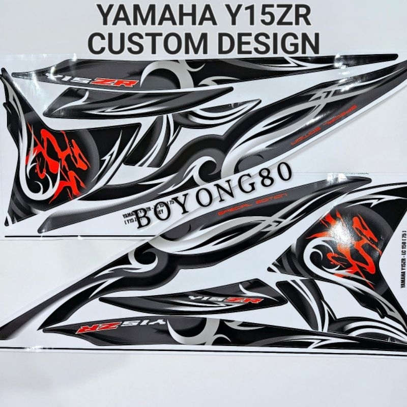 YAMAHA Y15 Y15ZR CUSTOM DESIGN ( 75 ) BODY STICKER ( READY STOCK ) NEW ...