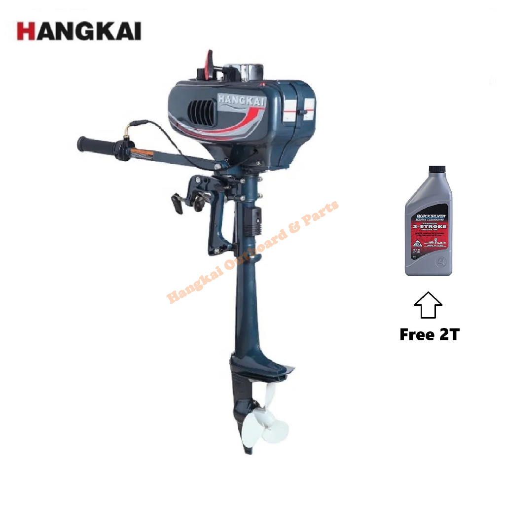 Hangkai 2 Stroke 3.5HP Short Shaft Boat Motor Outboard (Ready Stock) | Shopee Malaysia