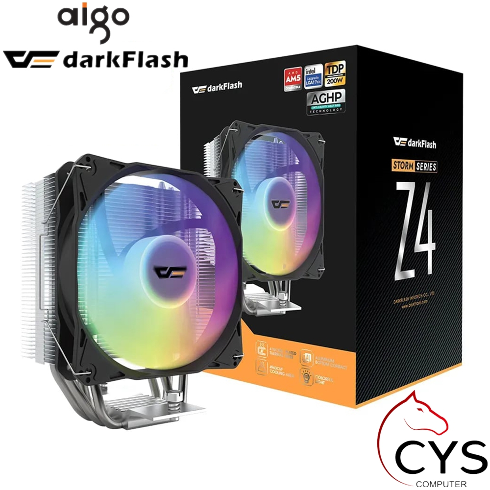 AIGO DARKFLASH STORM Z4 ARGB CPU AIR COOLER | Shopee Malaysia