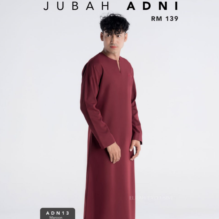 JUBAH ADNI ELRAH ( MAROON ) | Shopee Malaysia