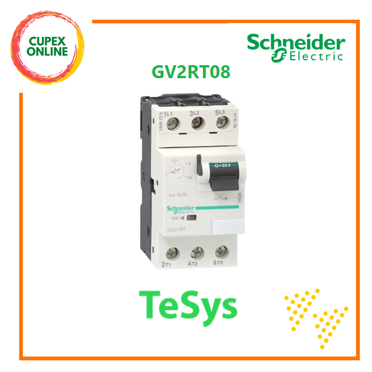 Schneider Electric Tesys GV2 Circuit Breaker Thermomagnetic (2.5A-4A ...