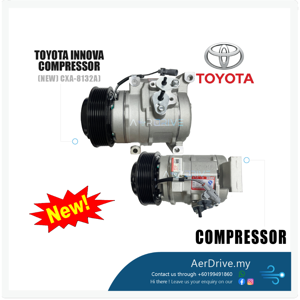 CHINA NEW TOYOTA INNOVA COMPRESSOR ( CXA-8132A ) | Shopee Malaysia