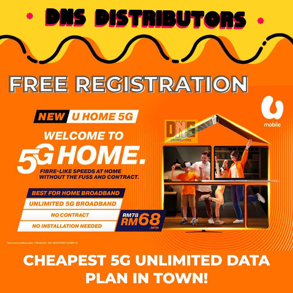U HOME 5G RM68 POSTPAID U MOBILE Unlimited Data Hotspot FREE ...