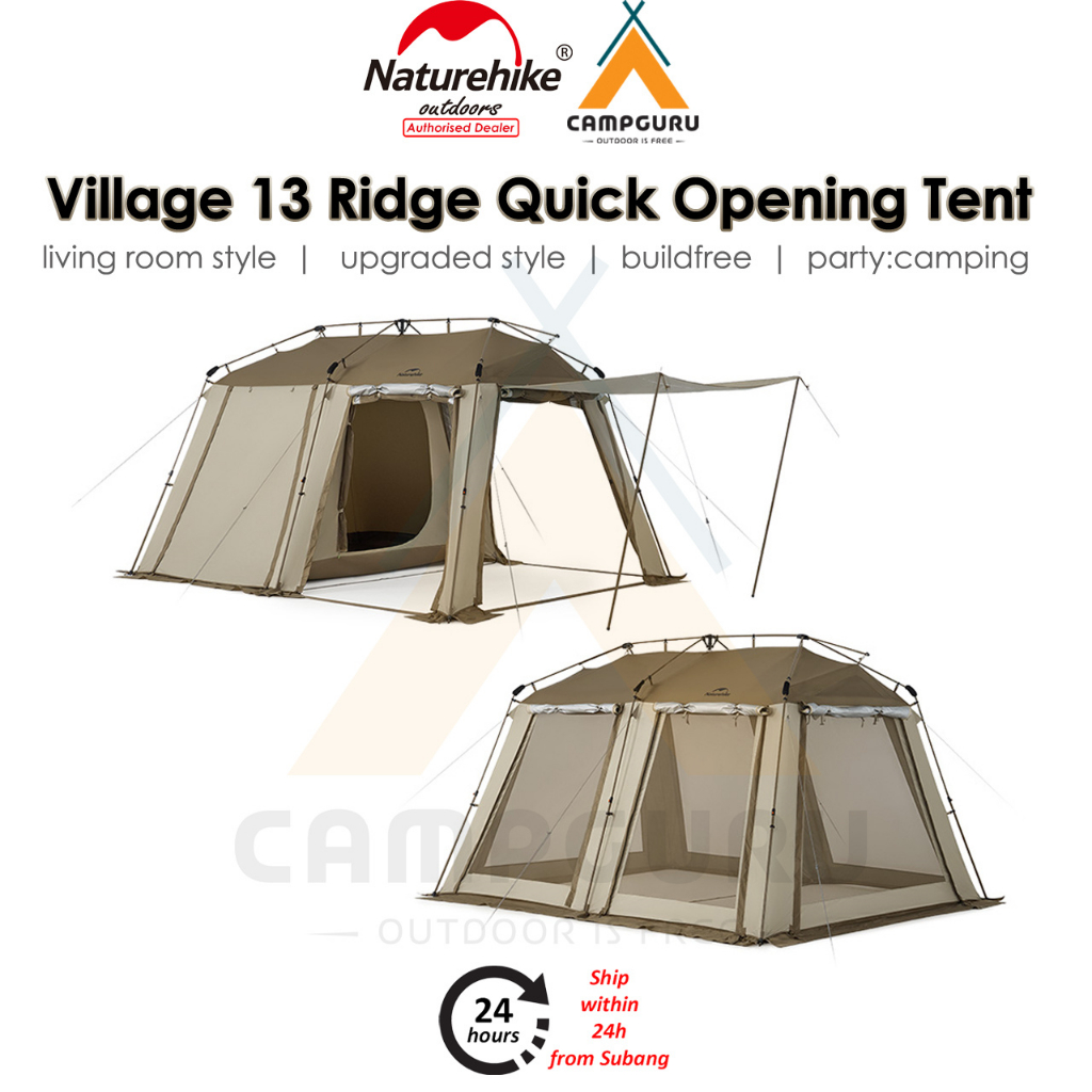 Naturehike Village 13 Series Automatic Quick Opening Family Ridge Tent ...