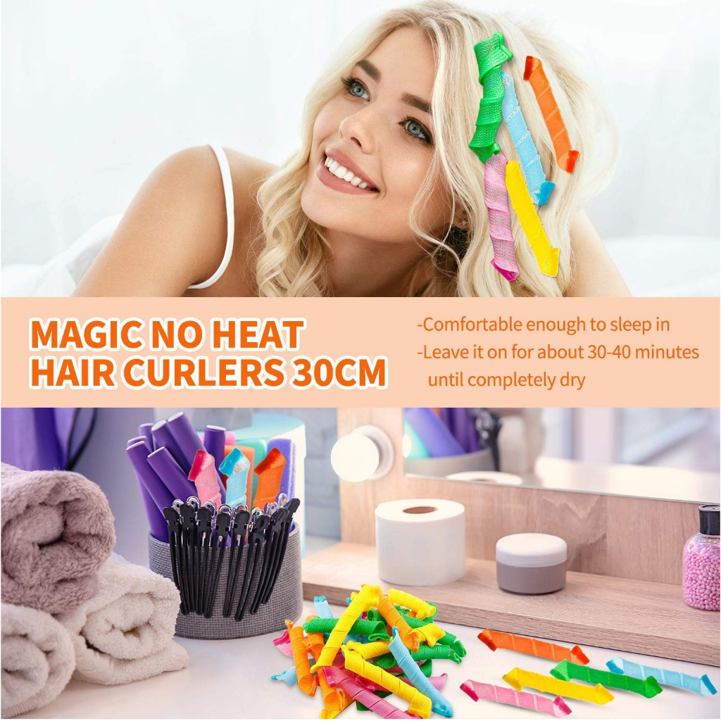 MAGIC 18pcs Magic Curler Easy to Use Hair Styling Rollers Curlers ...