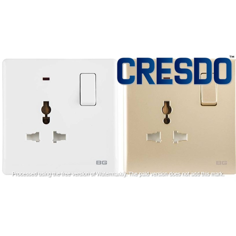 British General 1 Gang Universal Switched Socket Outlet With LED Power ...