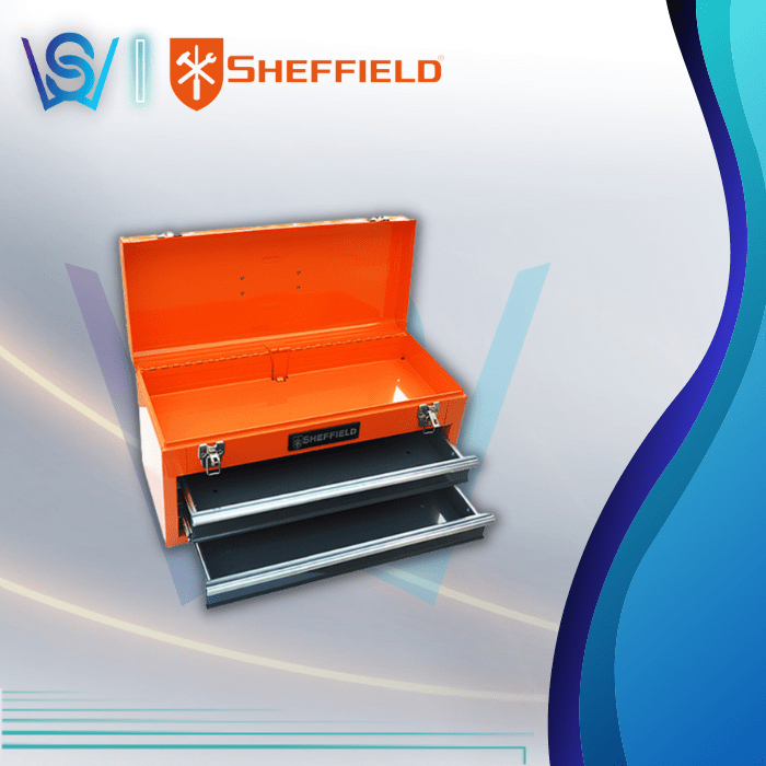 SHEFFIELD 2 Drawer Portable Steel Tool Box Cabinet Metal Tool Chest ...
