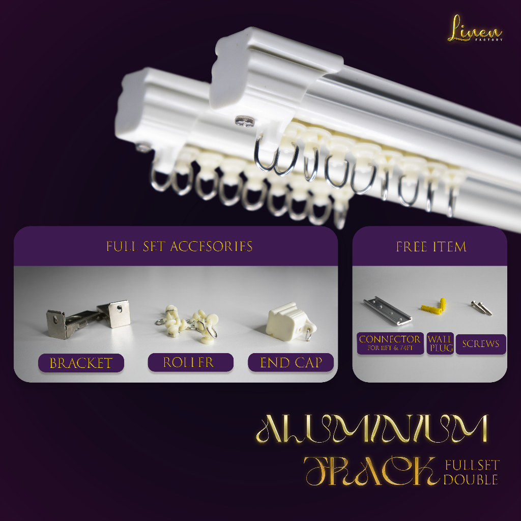 Rel Langsir Aluminium Double, Aluminium track double ( New modern ...