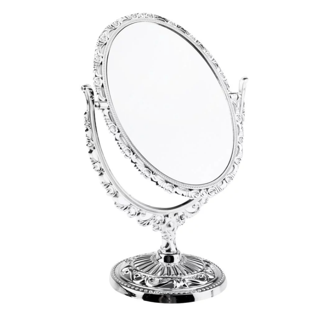 2 Sides Makeup Mirror Stand Table Cosmetic Mirror Plastic Dresser ...