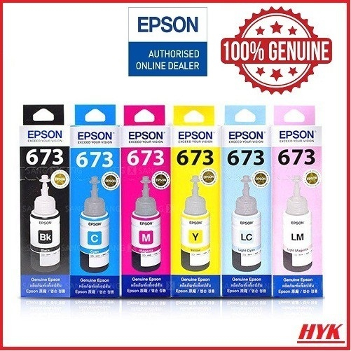 ORIGINAL | Epson Ink 673/T673 for Printer L800 ( T6731 / T6732 /T6733 ...