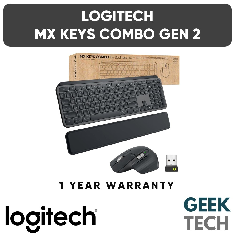 LOGITECH MX Keys Combo For Business Gen 2 - MX Keys Wireless Keyboard ...