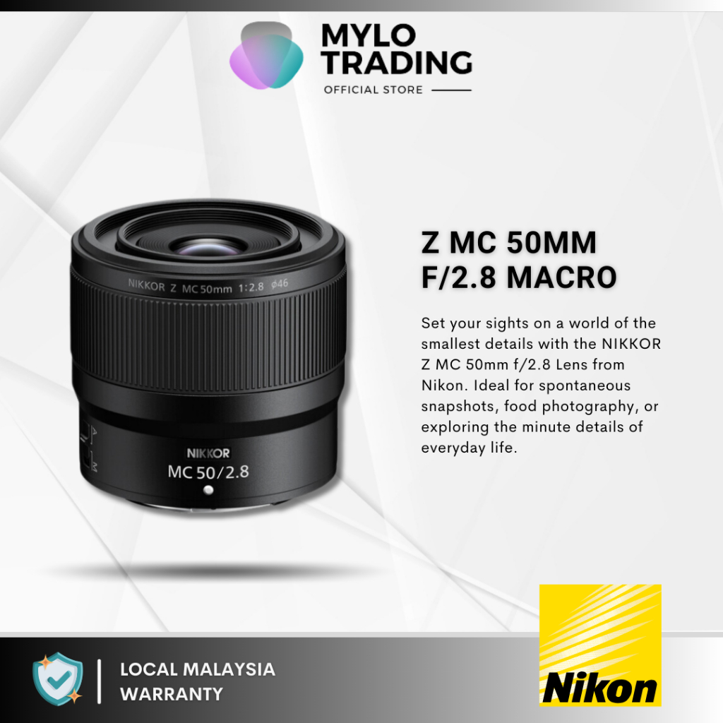 Nikon NIKKOR Z MC 50mm f/2.8 Macro Lens for Nikon Z8 & Z6II & Z5 & Z30 & Z FC & Z7II & Z50 & Z9 ...