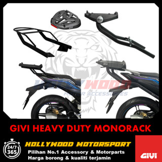 GIVI MONORACK EXTREME HEAVY DUTY ADVANCE RACK FOR ALL PVC TOP BOX ALLUMINIUM LC135 Y15 RS RSX ...