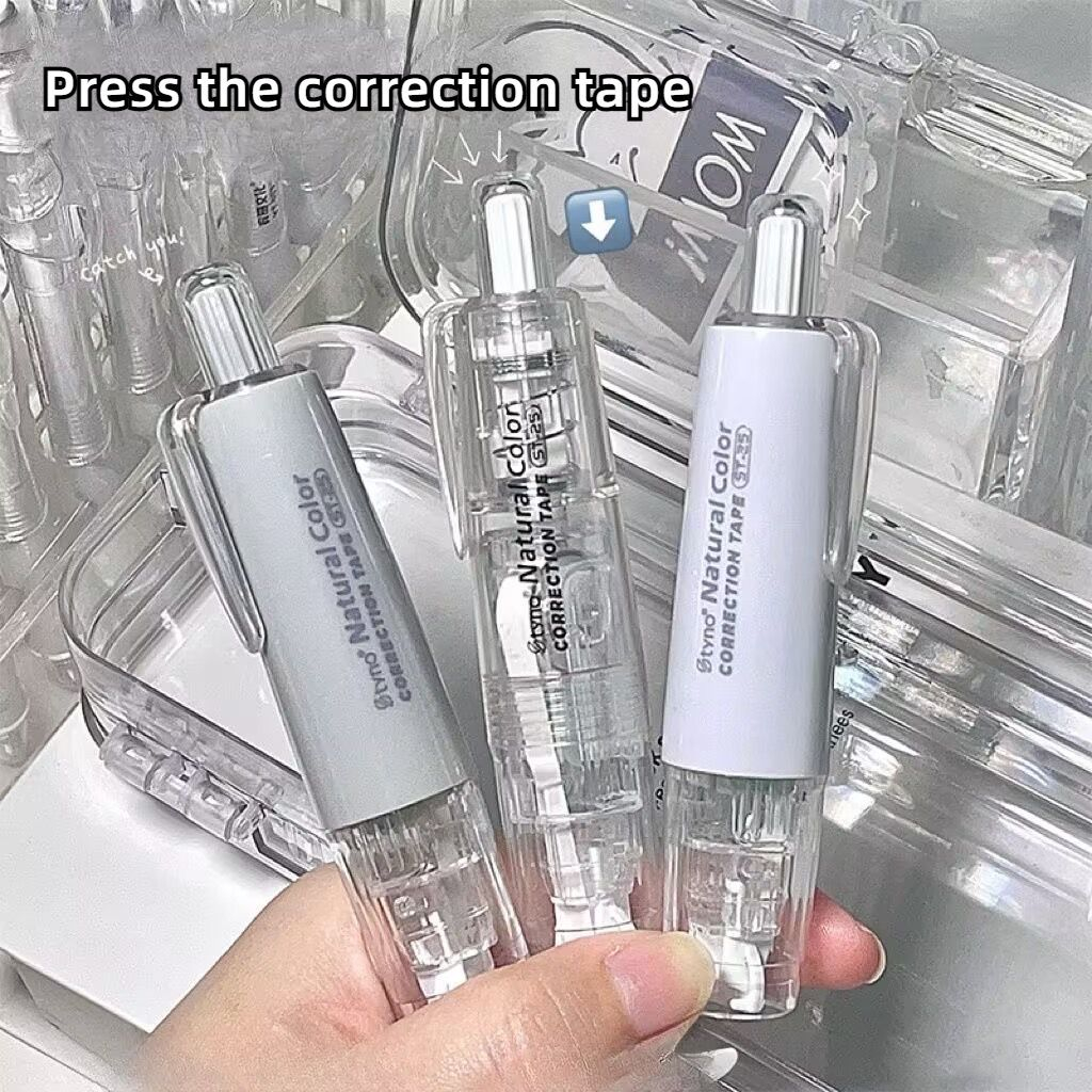 [TNY] Ins Style (Press Rotatable) Correction Tape Portable Push-type ...