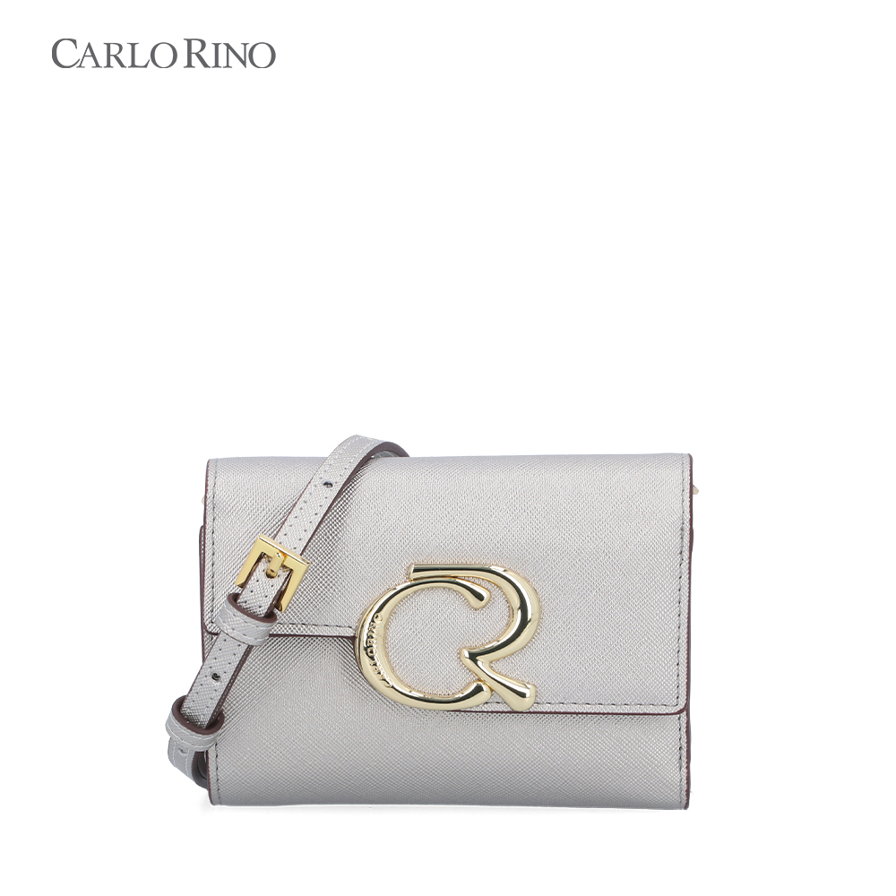 Carlo Rino Silver Curva Crossbody Short Wallet | Shopee Malaysia