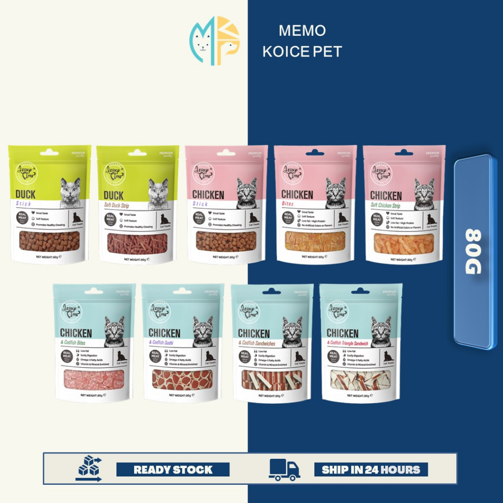 [FREE SHIPPING]Jerky Time Cat Treat / Cat Snack 80G - Chicken / Beef ...