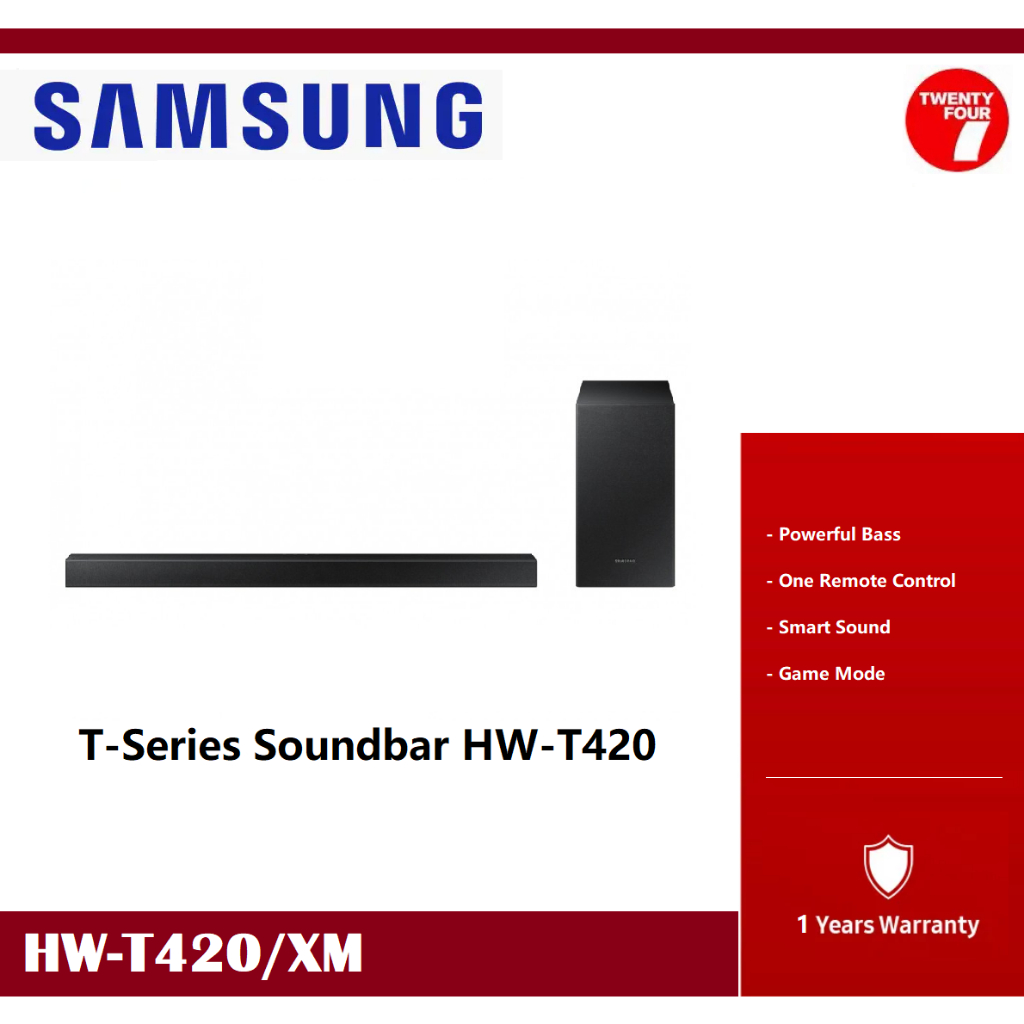 SAMSUNG HW-T420 2.1ch T-Series Soundbar (2020) HW-T420/XM | Shopee Malaysia